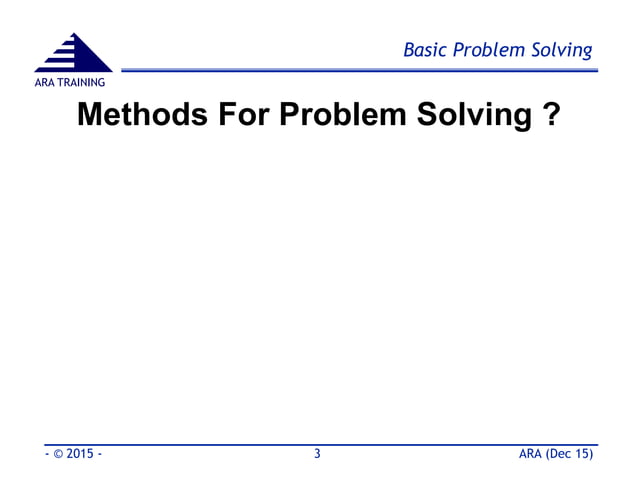 Basic 8D Problem Solving Tools & Methods - Part 1 | PDF