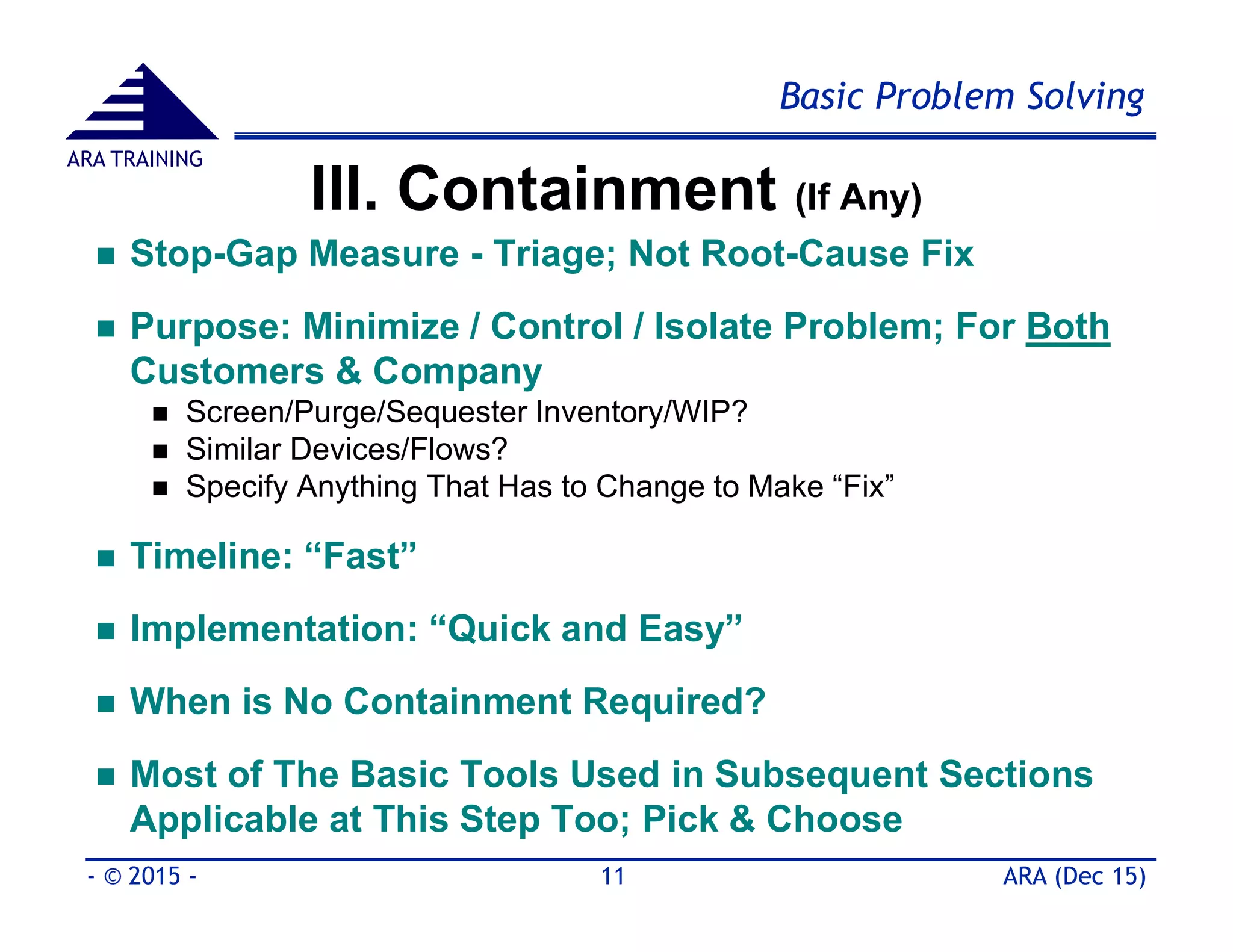 Basic 8d Problem Solving Tools And Methods Part 2 Ppt