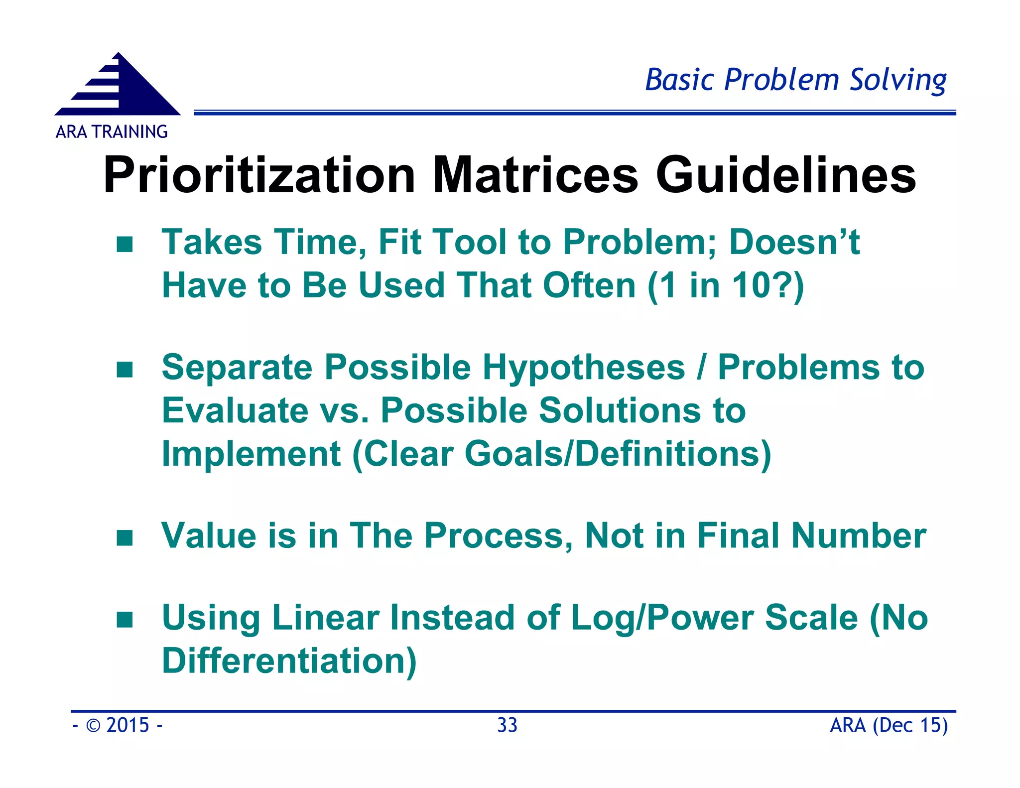 Basic 8D Problem Solving Tools & Methods - Part 2 | PDF