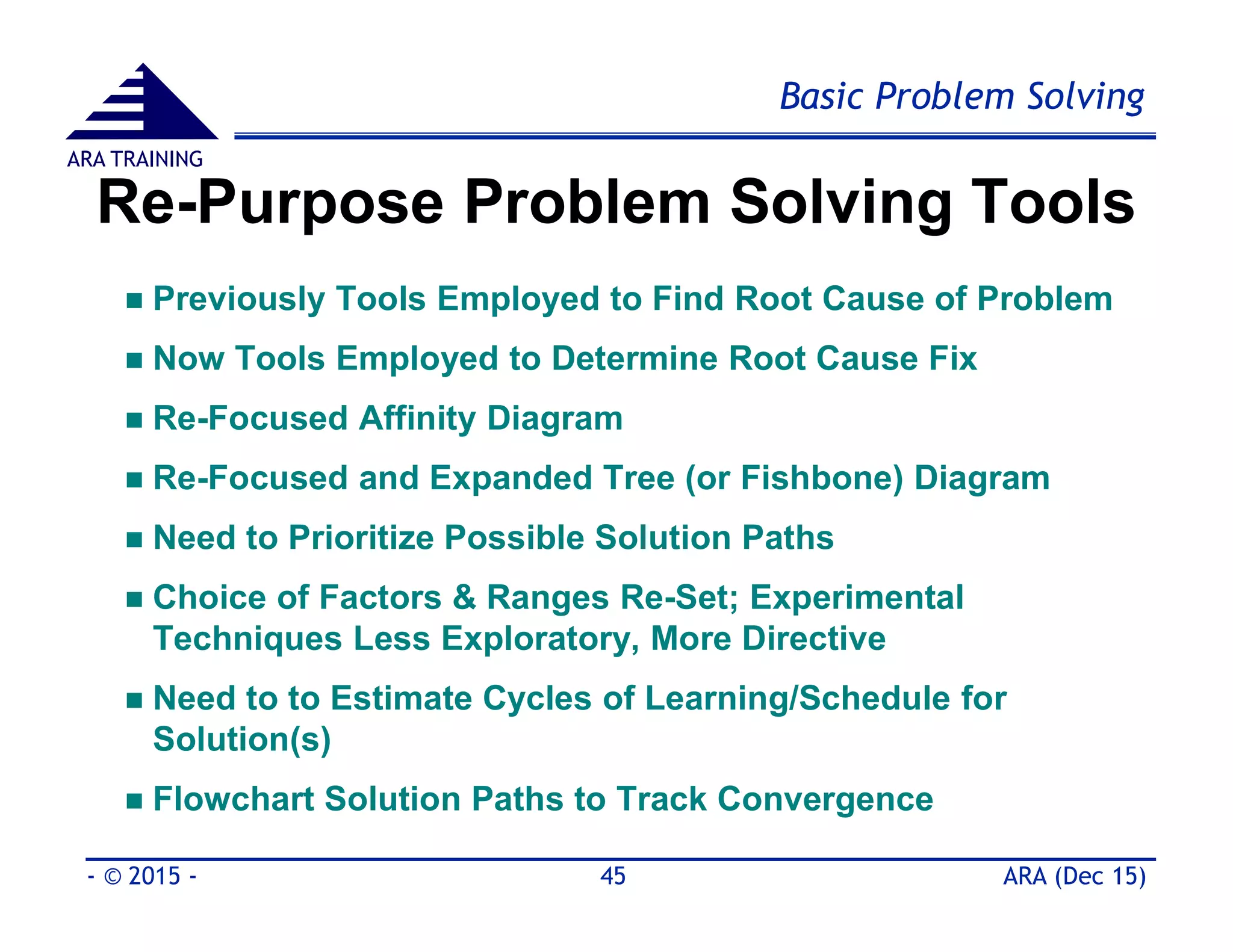 Basic 8D Problem Solving Tools & Methods - Part 2 | PDF