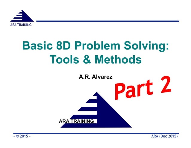 Basic 8D Problem Solving Tools & Methods - Part 2 | PDF