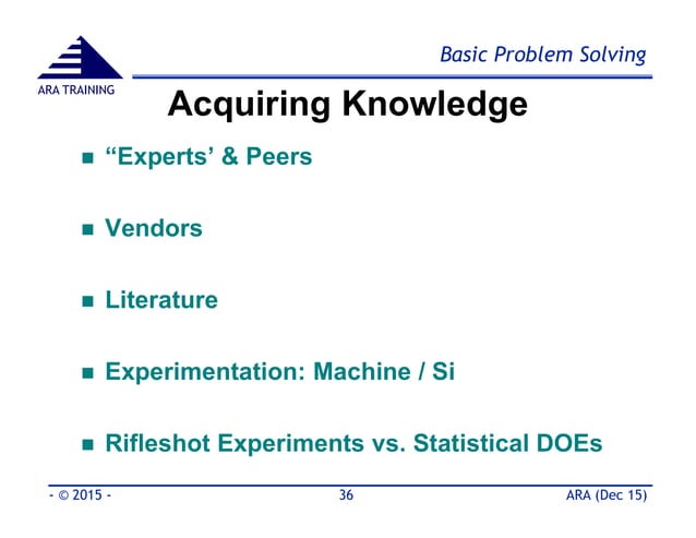 Basic 8D Problem Solving Tools & Methods - Part 2 | PDF