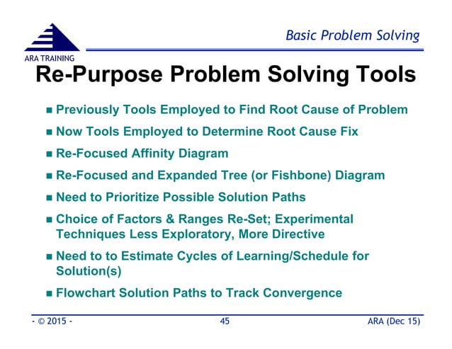 Basic 8D Problem Solving Tools & Methods - Part 2 | PDF