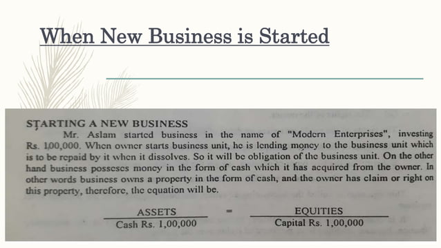 Basic accounting equation | PPTX