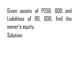 Basic Accounting Equation_Fundamental of ABM 1 | DOCX