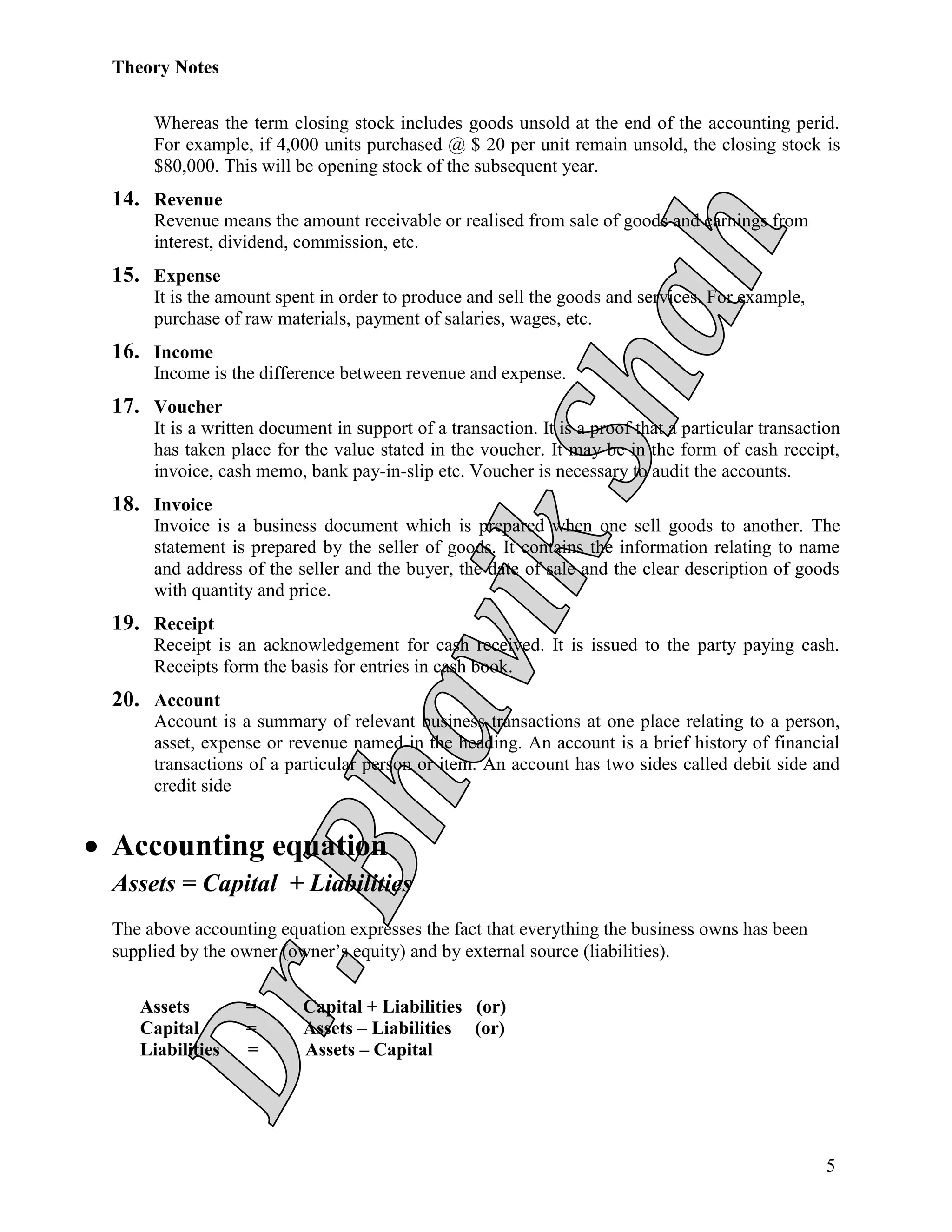 Basic accounting notes | PDF