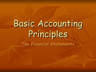 Basic accounting principles | PPS
