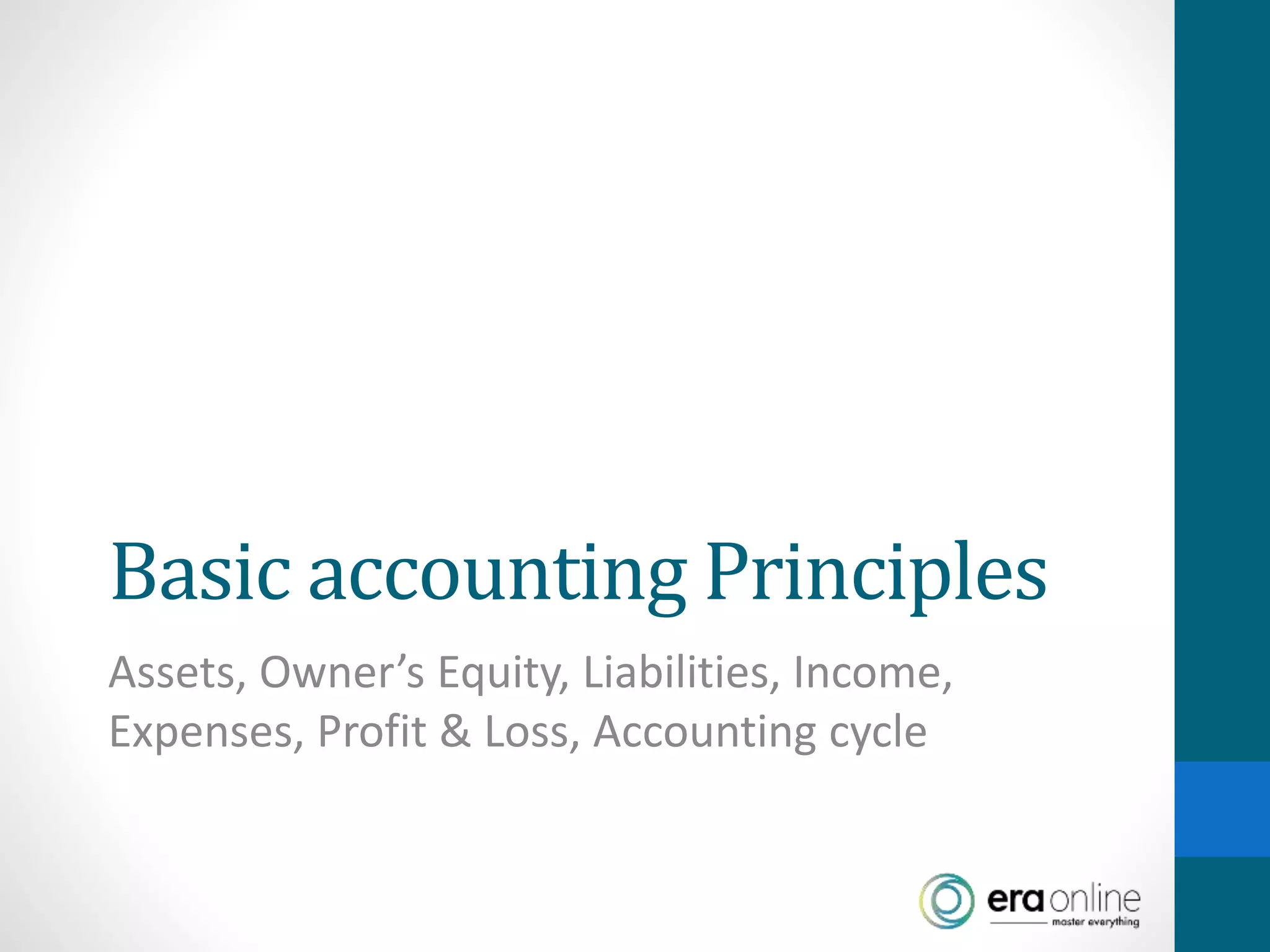 Basic Accounting Principles Ppt