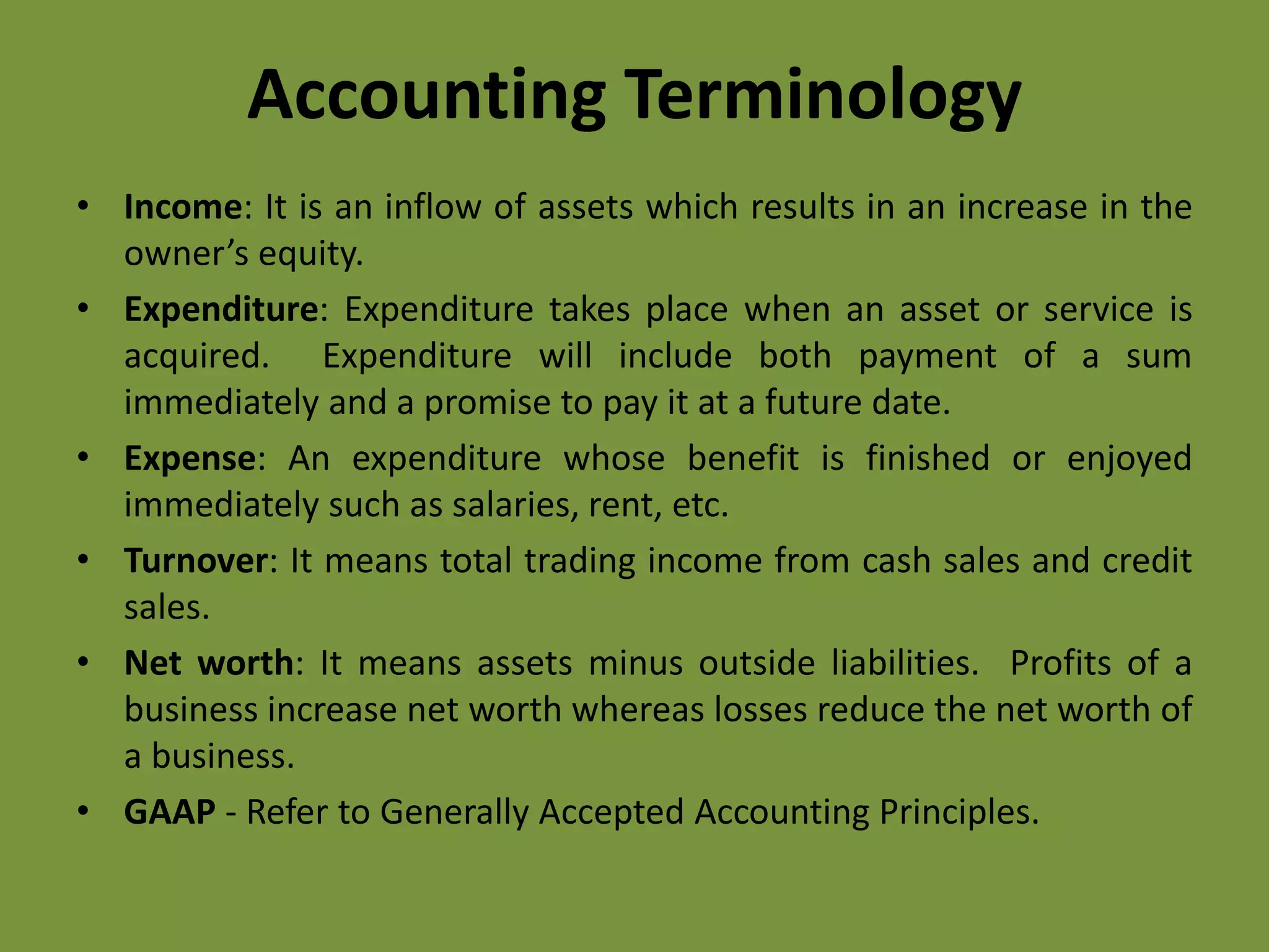 Basic accounting terminology | PPTX