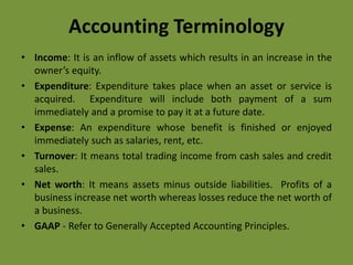 Basic accounting terminology | PPTX