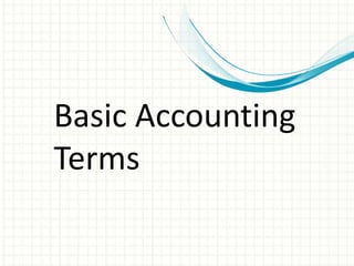 Basic accounting terms | PPTX