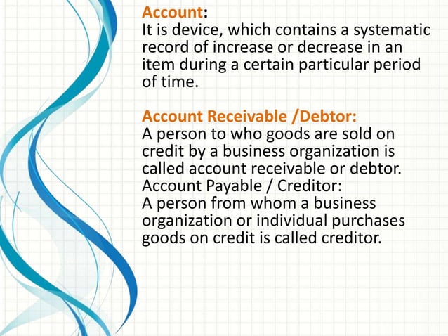 Basic accounting terms | PPT
