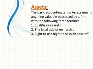 Basic accounting terms | PPTX