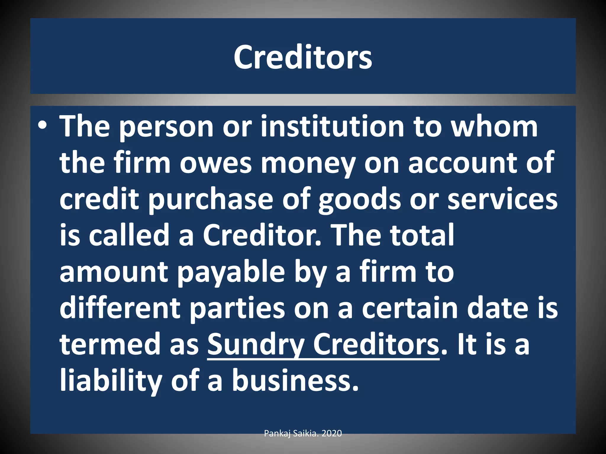 Basic accounting terms, class xi, accountancy. | PPTX