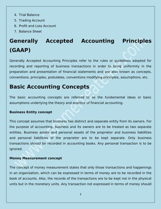 Basic Accounting Theory | PDF