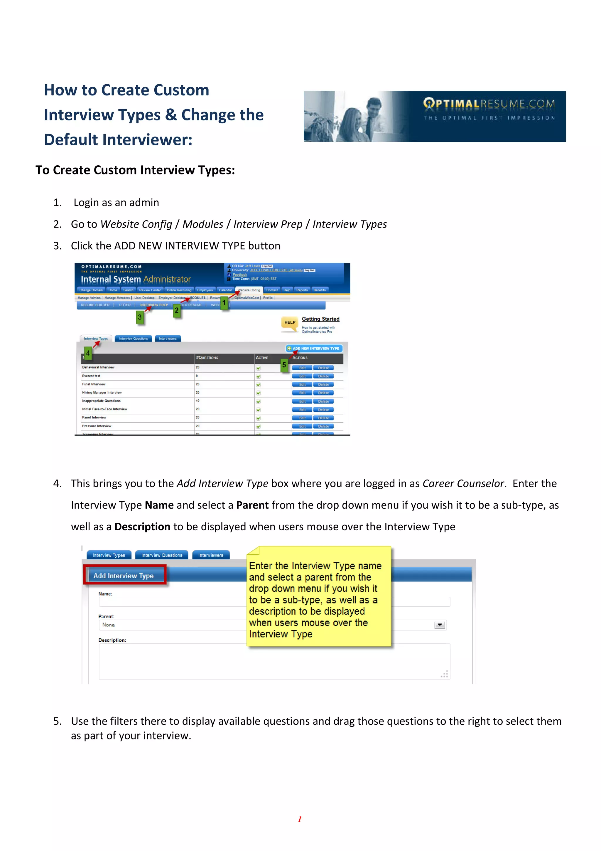 Optimal Resume Basic Administration How to Guide | PDF