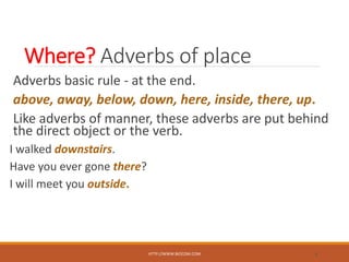 Basic adverbs | PDF