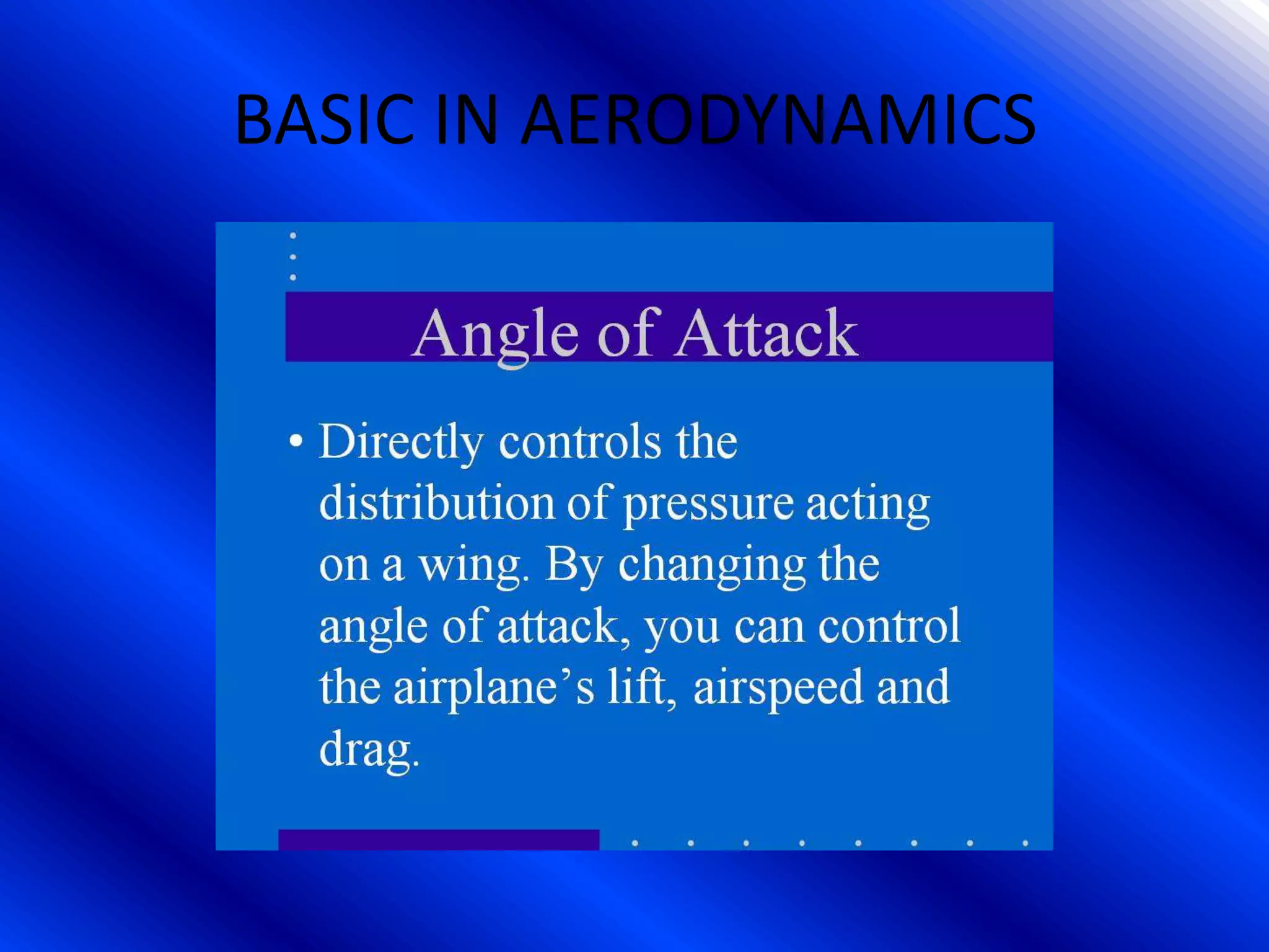 Basic aerodynamics | PPTX