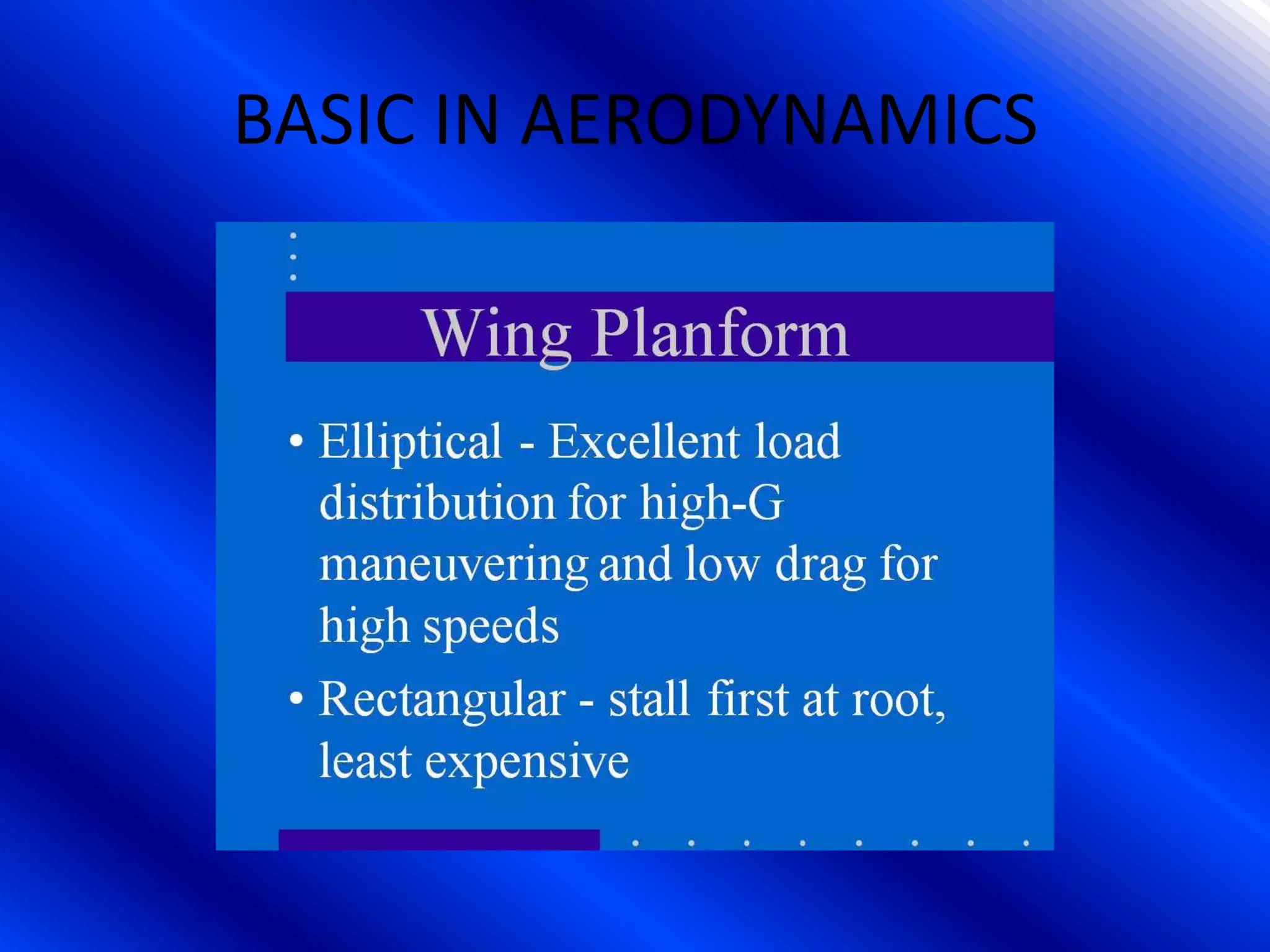 Basic aerodynamics | PPTX