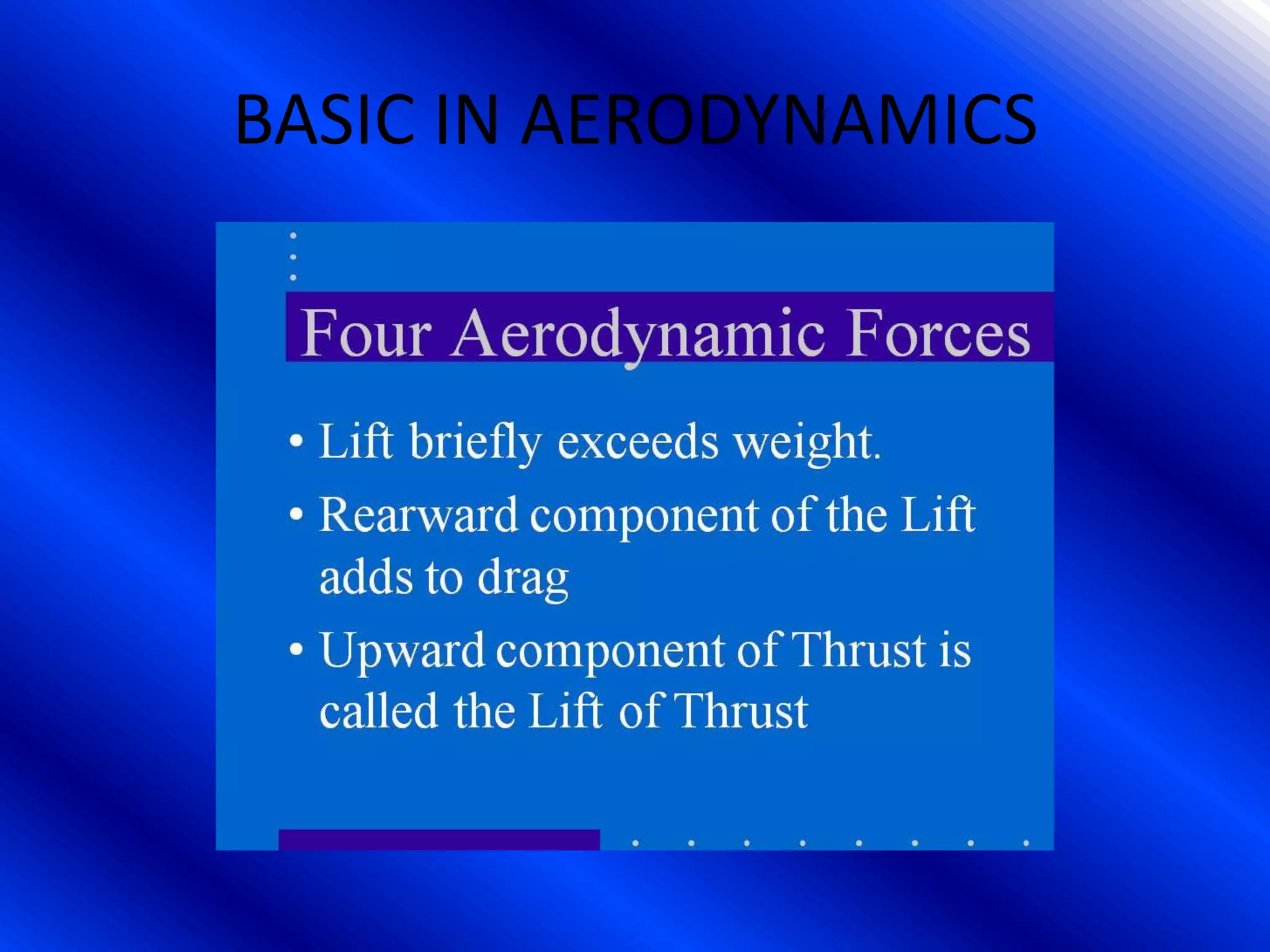 Basic aerodynamics | PPTX