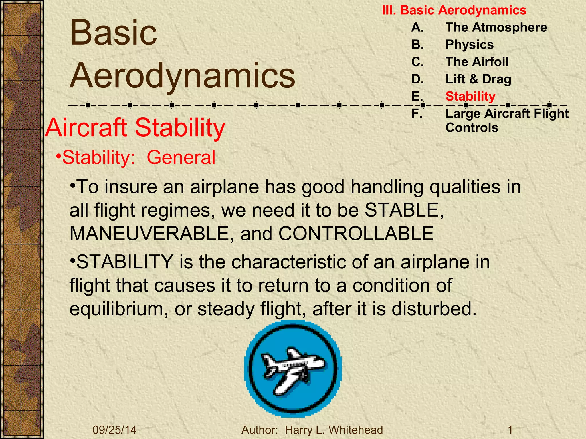 Basicaerodynamicsii stabilitylarge-091209084258-phpapp02 | PPT