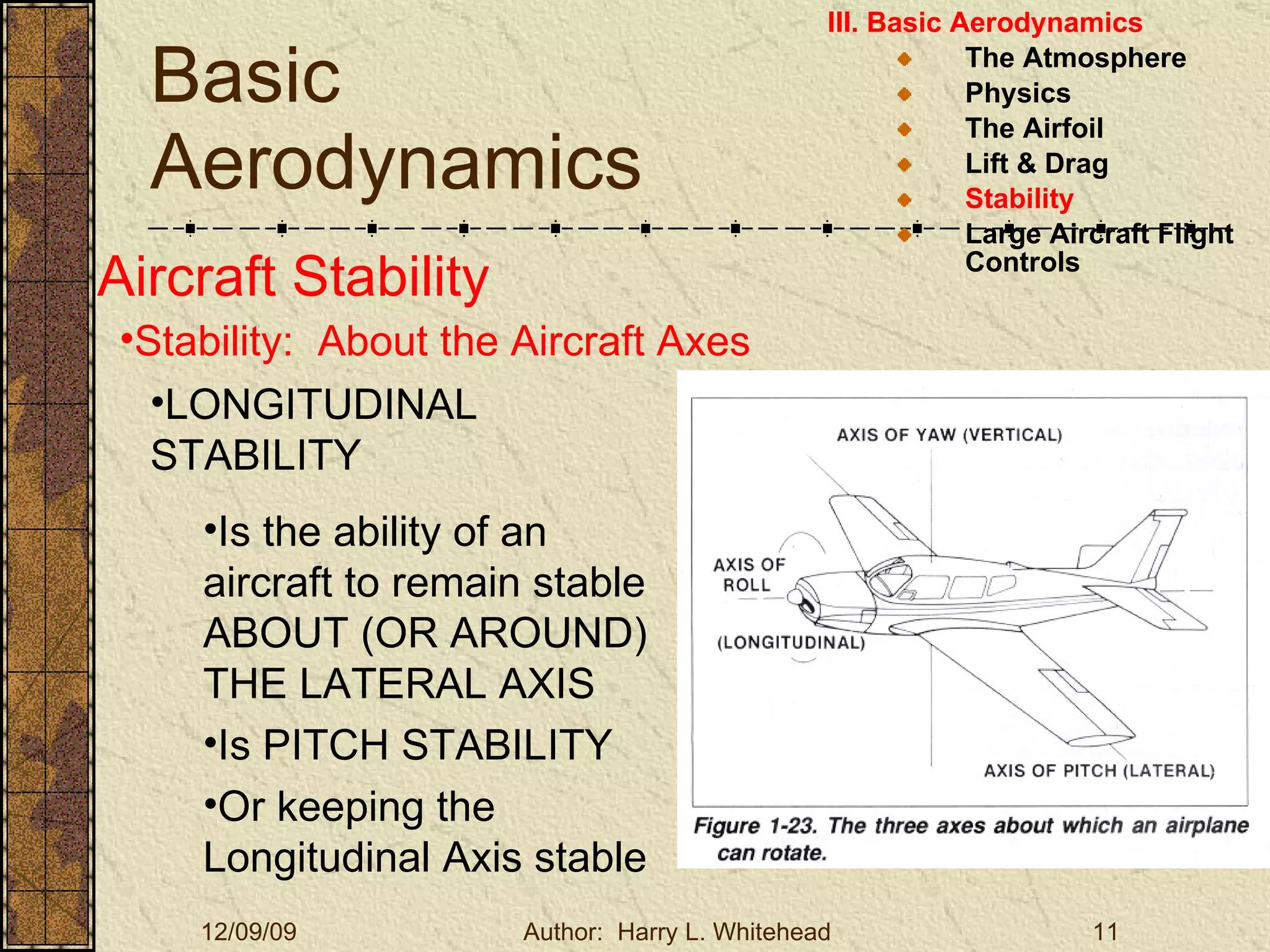 Basic Aerodynamics Ii Stability Large | PPT