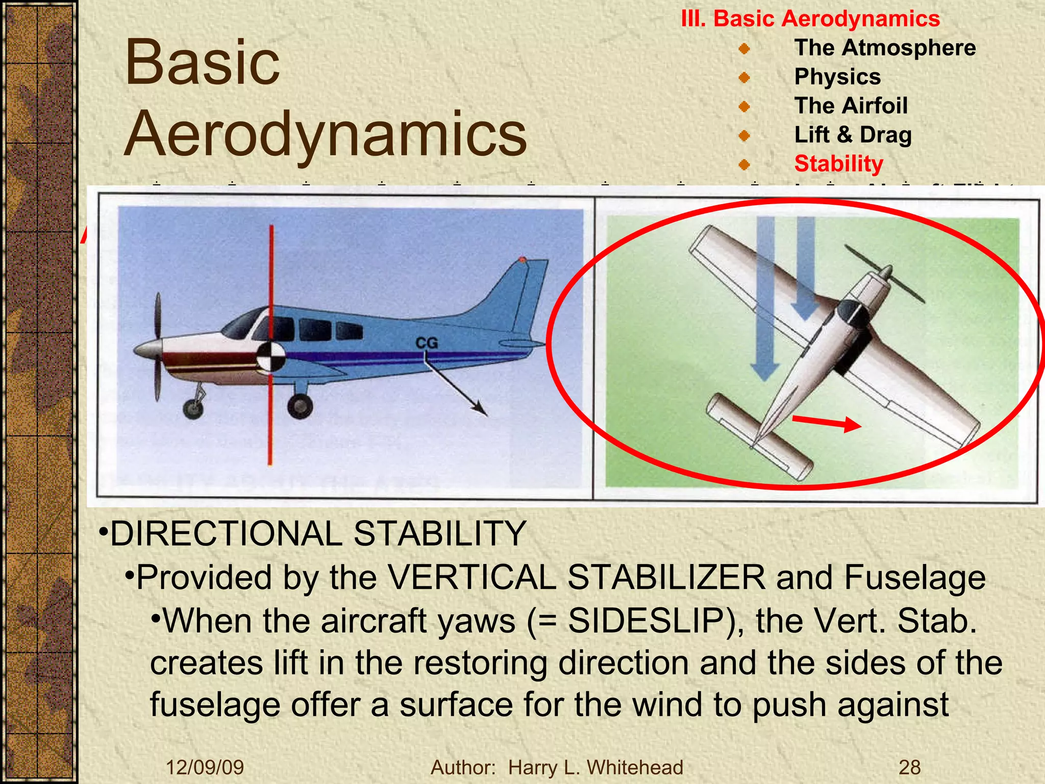 Basic Aerodynamics Ii Stability Large | PPT
