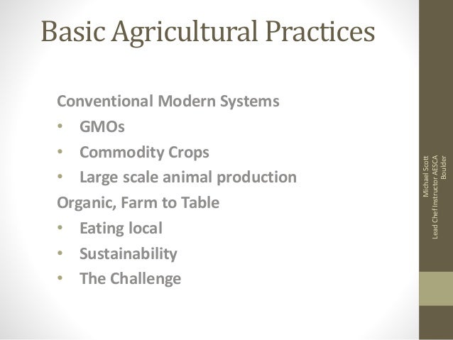 Different Types Of Agricultural Practices