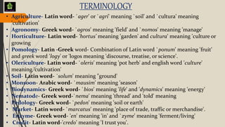Basic agronomy | PPTX