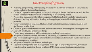 Basic agronomy | PPTX