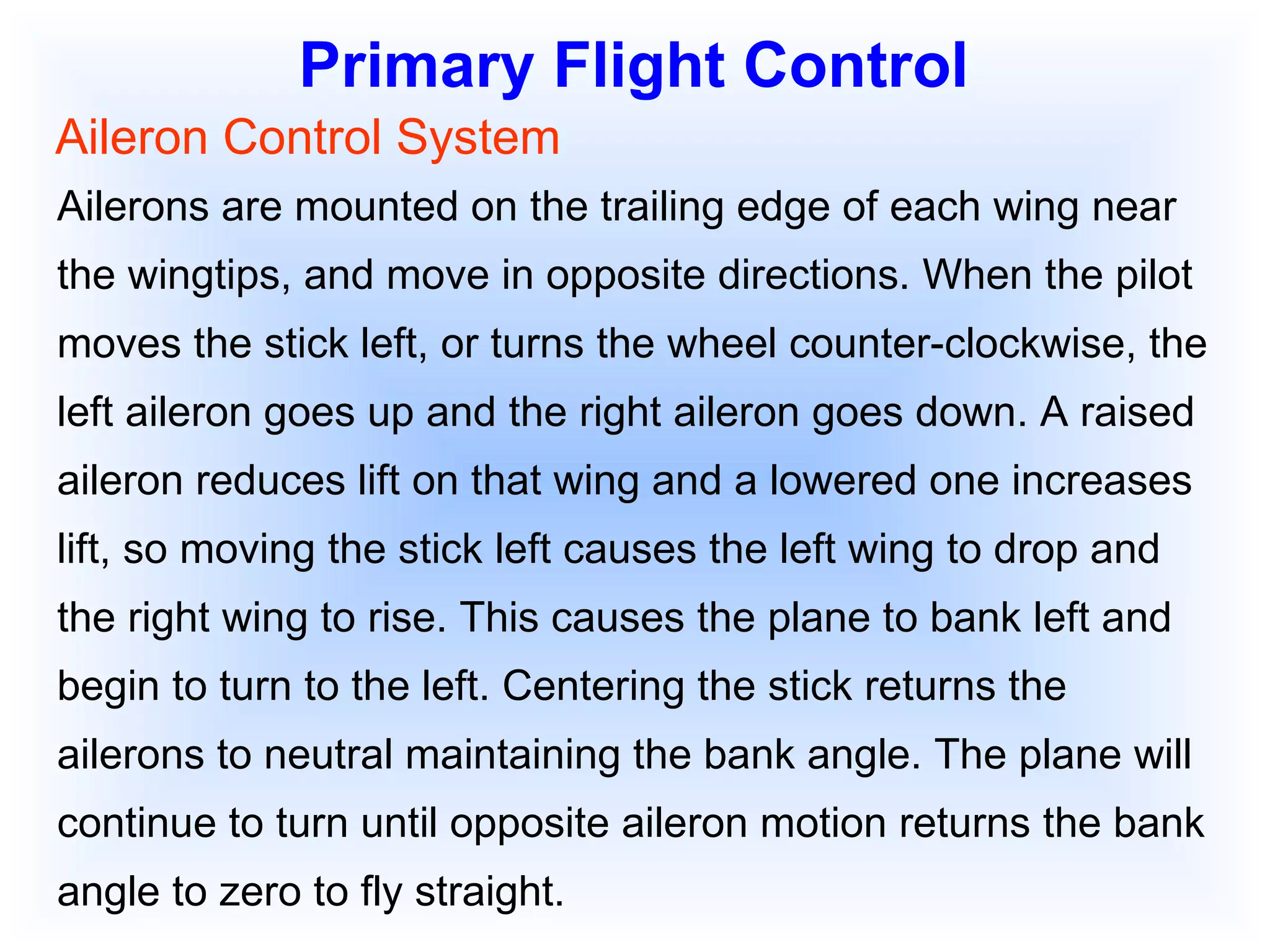 Basic aircraft control system | PPT