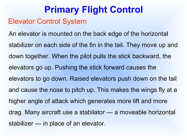 Basic aircraft control system | PPT | Aviation Industry | Industries