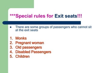 Basic airline inflight service and safety | PPT | Air Travel | Travel Type