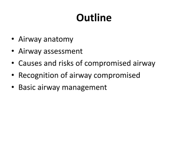 Basic Airway management.pptx | First Aid | Injuries