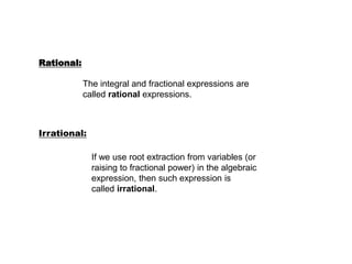 Basic algebra | PPTX
