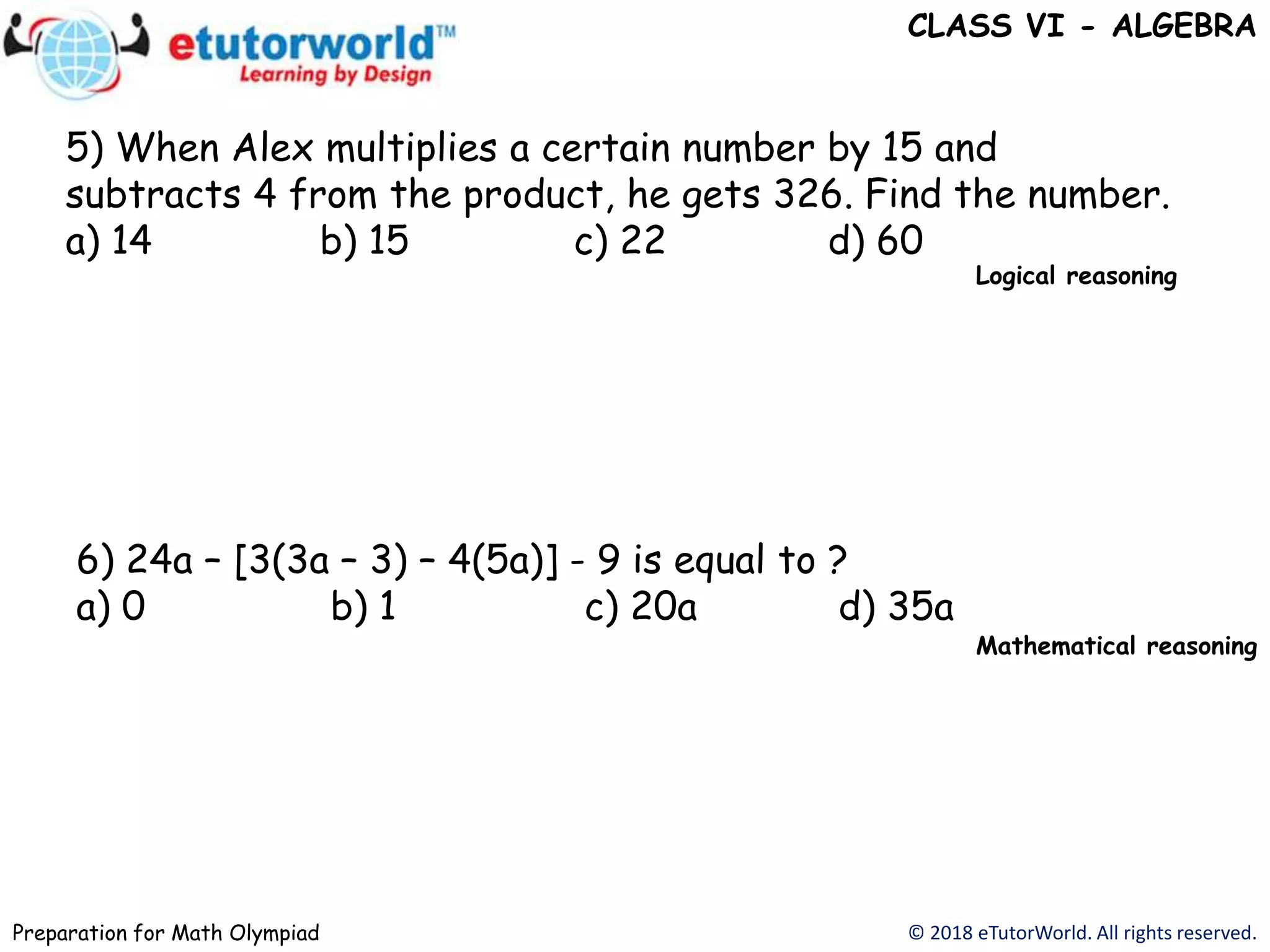 Basic algebra | PPTX