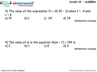Basic algebra | PPTX