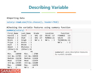 Basic Analysis using R | PPT