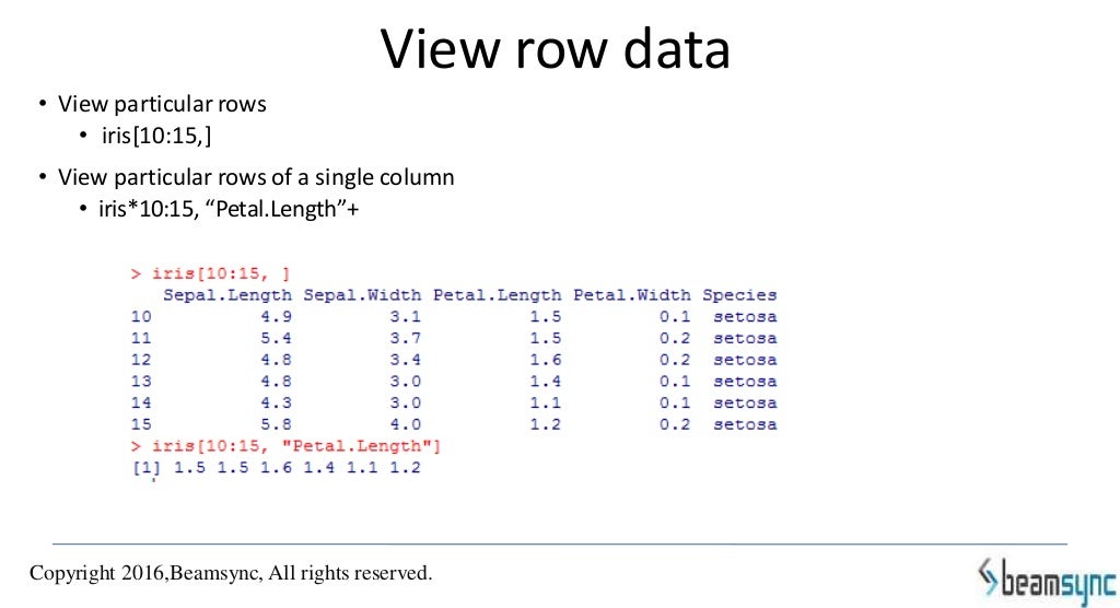 Basic Analytic Techniques - Using R Tool - Part 2