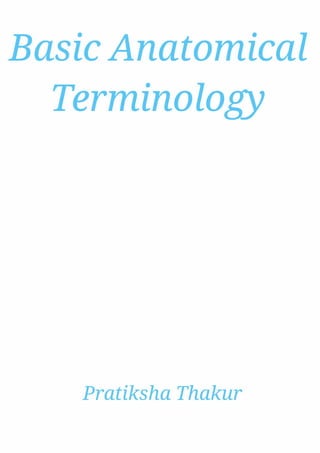 Basic Anatomical Terminologies | PDF