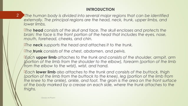 Basic anatomical terminology | PPT
