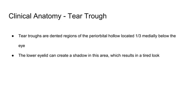 Basic Anatomy of the tear trough area .pptx