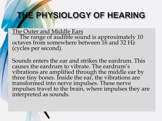 Basic anatomy and Phisiology in hearing.pptx | Digital Audio | Computer ...