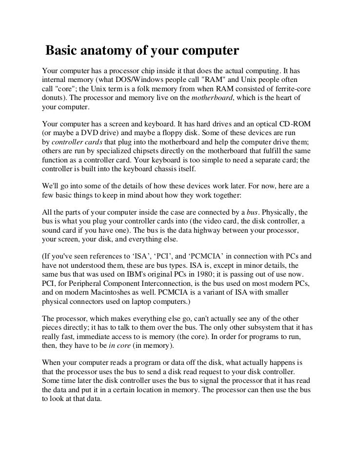 Basic anatomy of your computer