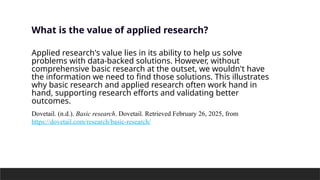 Basic and Applied Research for engineering | PPTX