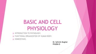 Basic and cell physiology | PPTX