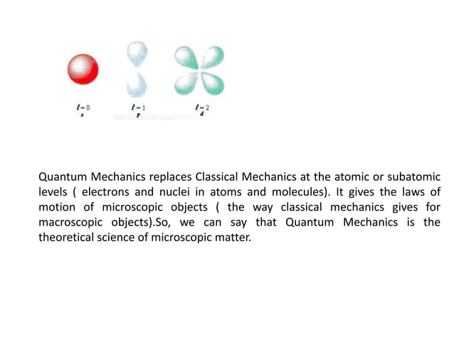 Basic and fundamental of quantum mechanics (Theory) | PPTX | Chemistry ...