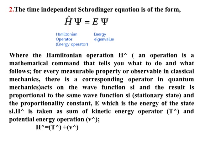 Basic and fundamental of quantum mechanics (Theory) | PPTX | Chemistry ...