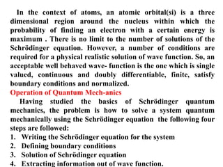 Basic and fundamental of quantum mechanics (Theory) | PPTX
