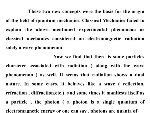 Basic and fundamental of quantum mechanics (Theory) | PPTX | Chemistry ...